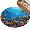 6ft Round Rug Turtle Area Rugs for Living Room Bedroom Washable Non ...