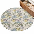 6ft Round Rug Vintage Spring Floral Area Rugs for Living Room Bedroom ...