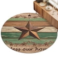 6ft Round Rug Western Texas Star Vintage Area Rugs for Living Room ...