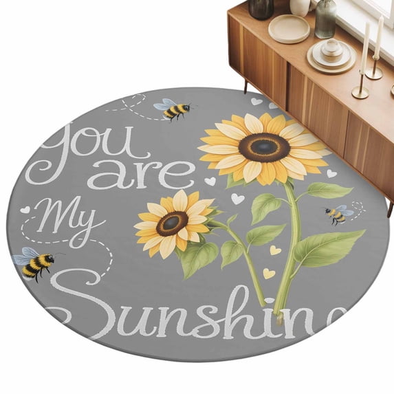 6ft Round Rug You Are My Sunshine Area Rugs for Living Room Bedroom ...