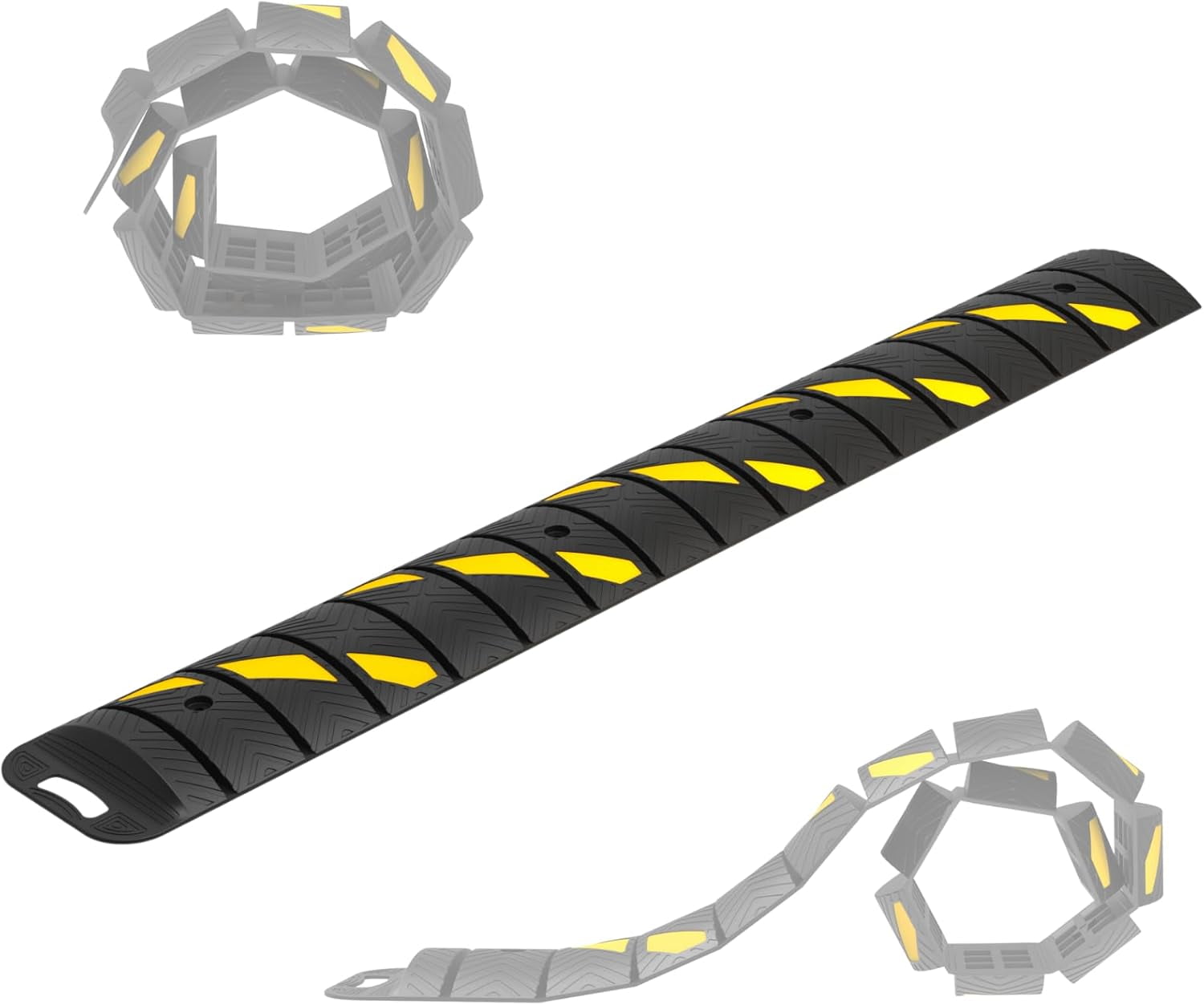 6ft Rubber Portable Speed Bump, Collapsible Traffic Calming Device ...