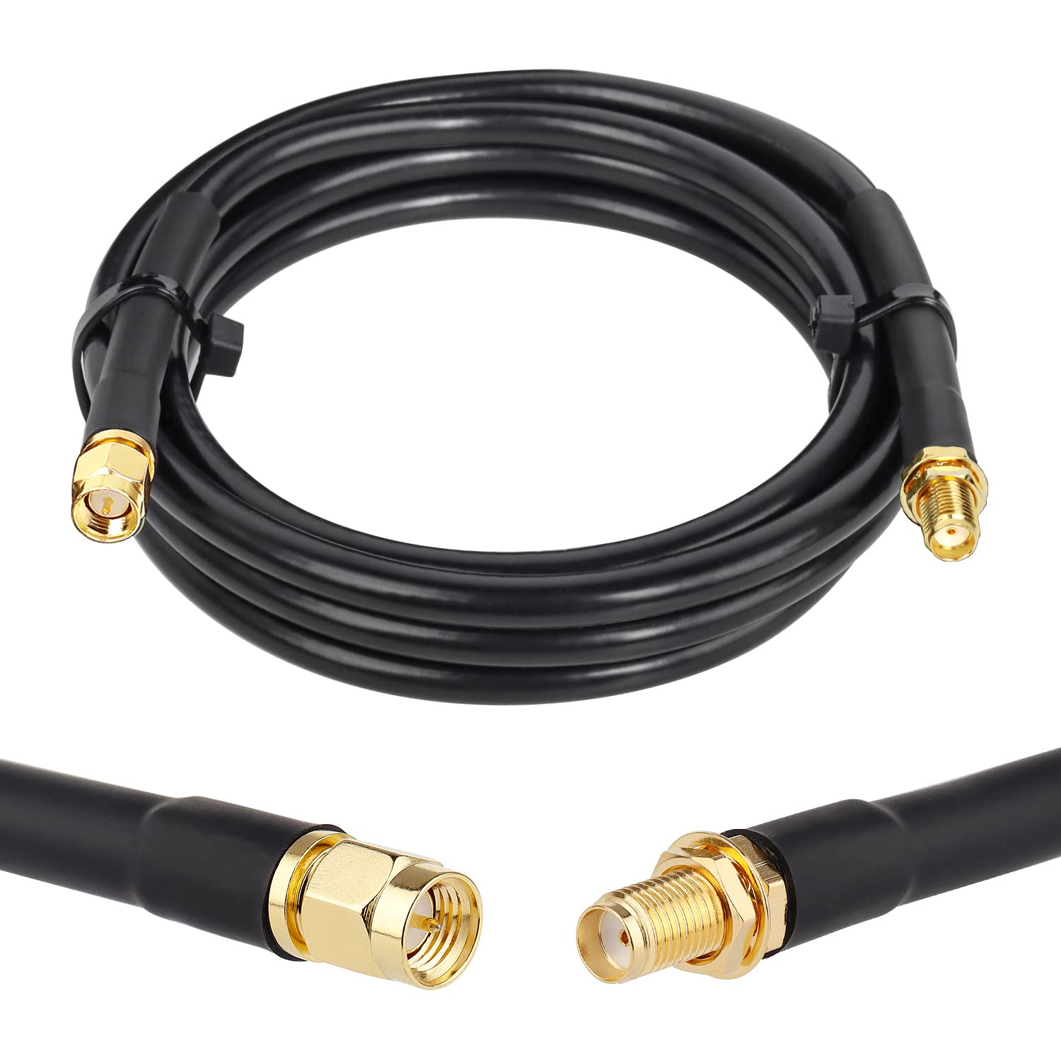 6ft SMA Male to SMA Female Coax Extension Cable, 50 Ohm KMR240 Low Loss SMA Coax Coaxial Cable ...