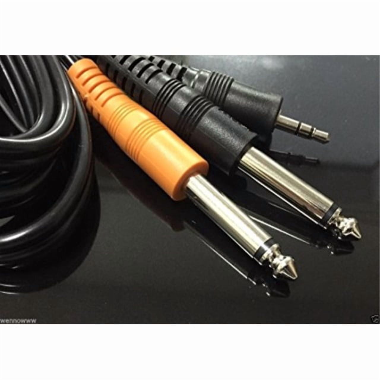 6ft Shield 3.5mm Male Stereo to Dual 1/4'' Male Mono Y-Cable for Phone ...
