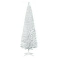HOMCOM 6ft White Christmas Tree Slim Xmas Tree with Full Appearance PVC ...