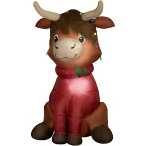 Christmas Highland Cow Holiday Decor