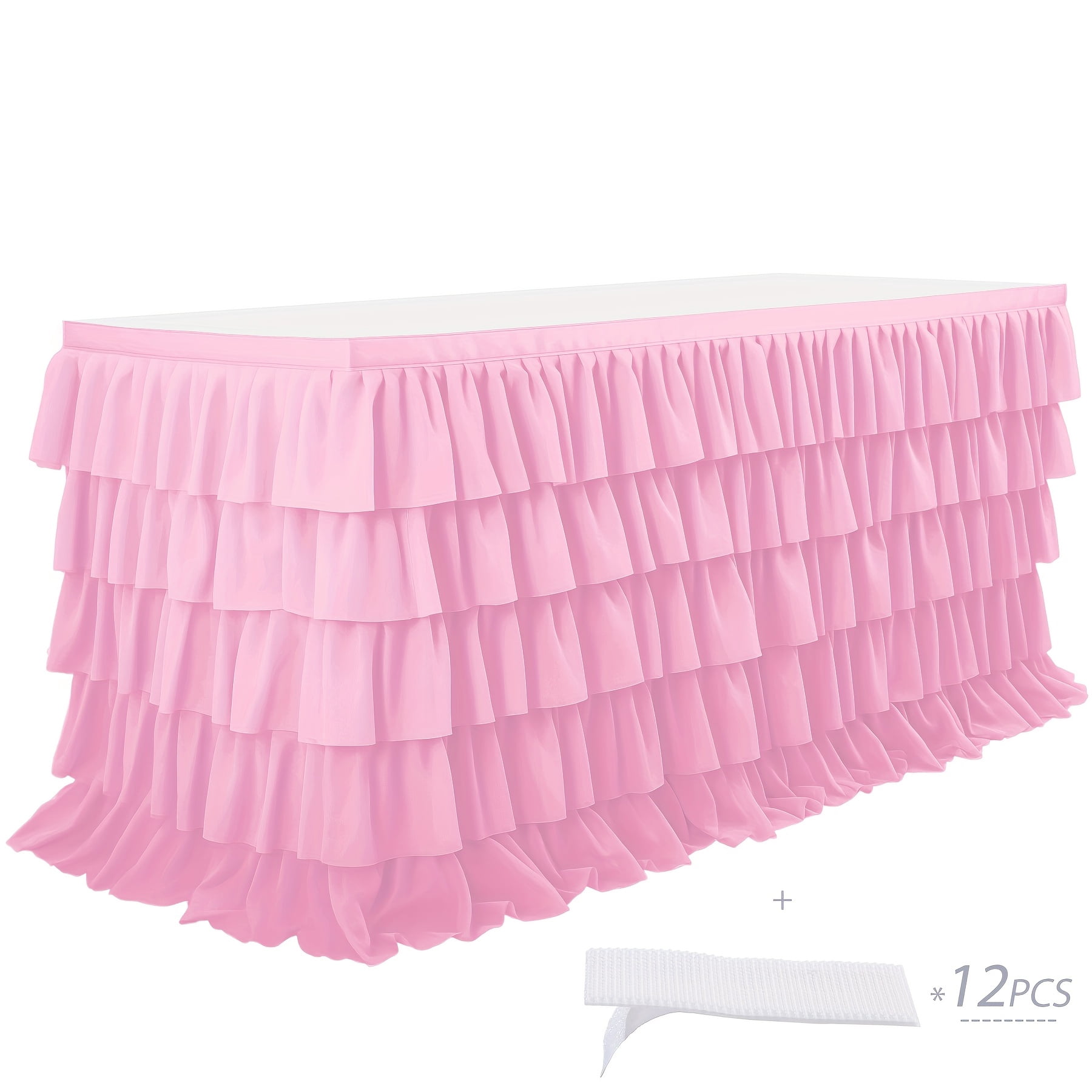 6ft Tulle Table Skirt, Tutu Ruffle Table Skirting for Rectangle Tables ...