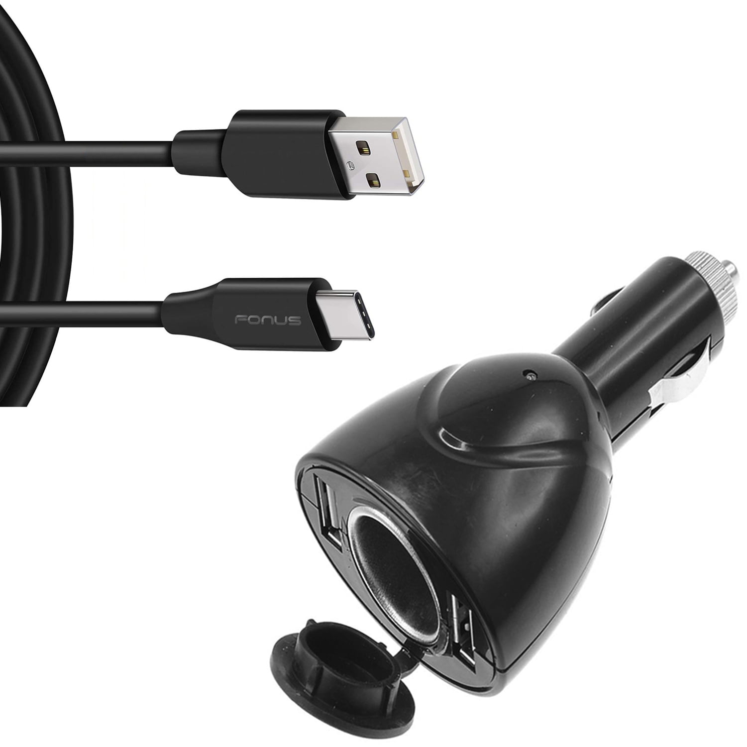 6ft Type-C Cable 2-Port USB Charger for Samsung Galaxy S23 FE Phone ...