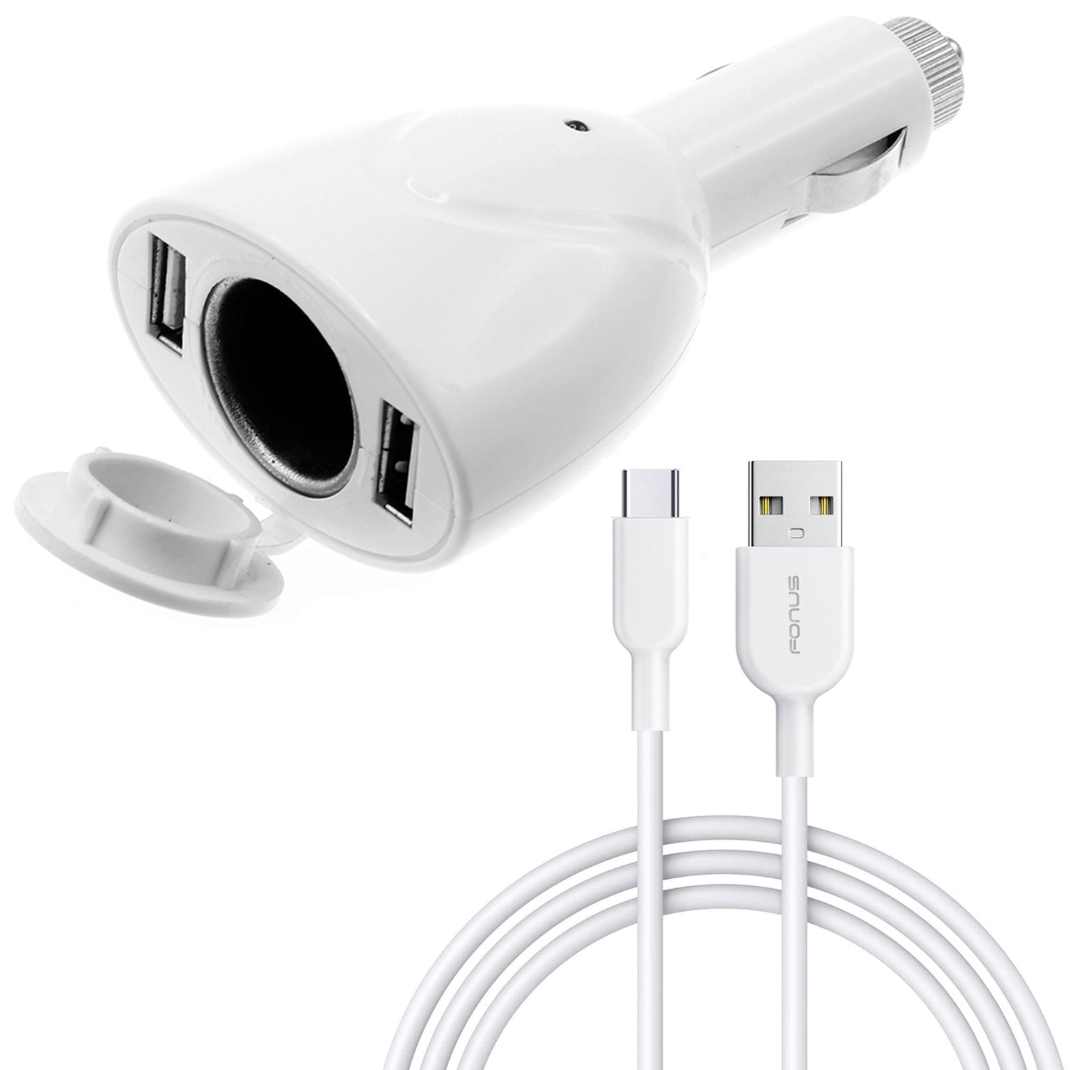 6ft Type-C Cable 2-Port USB Charger for Cricket Icon 6/5/4/3 - Power ...
