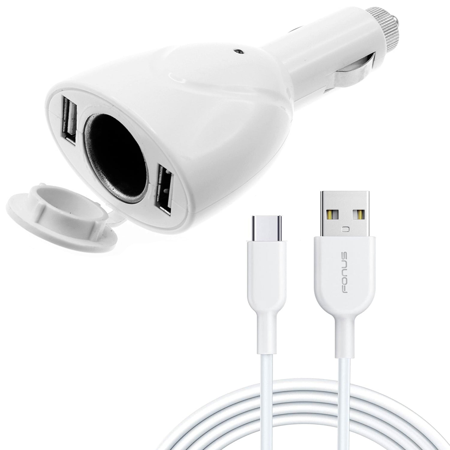 6ft Type-C Cable 2-Port USB Charger for TCL 50 XE NXTPAPER 5G/Pro ...