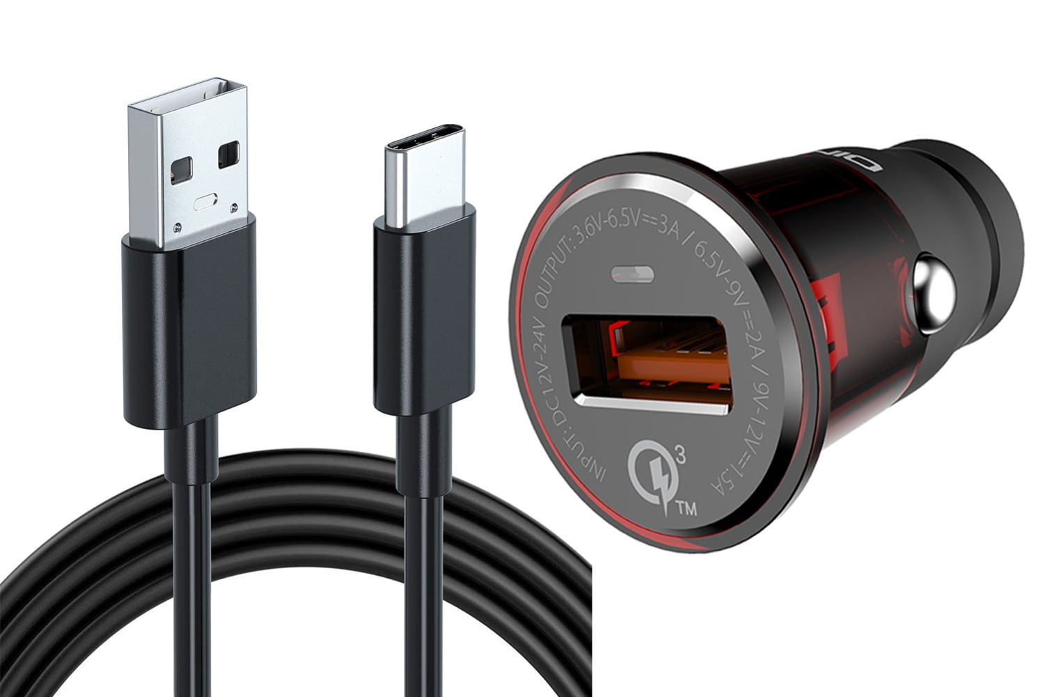 6ft USB-C Cable 18W Fast Car Charger for Motorola Moto G Power 5G (2024 ...