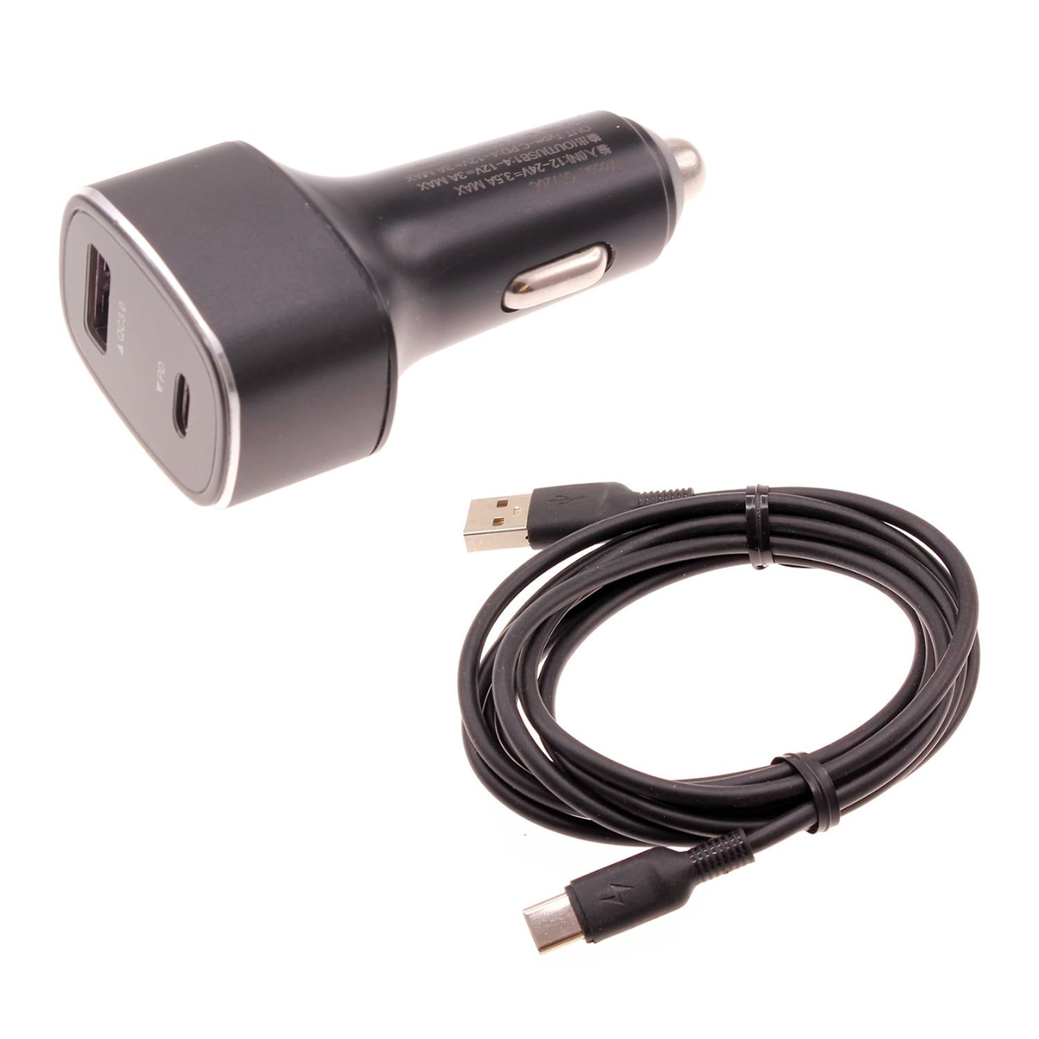 6ft USB-C Cable 36W PD Fast Car Charger for Cricket Icon 6/5/4/3 - 2 ...