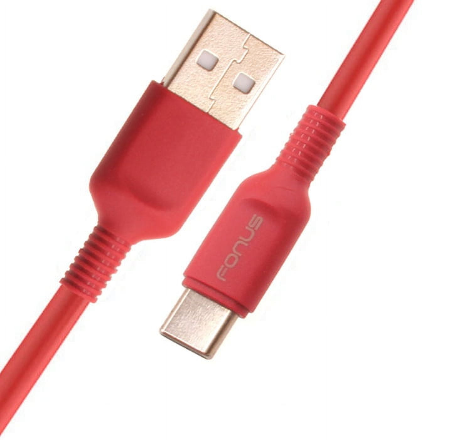 6ft USB-C Cable for Nokia G50/G10/G20 - Red Charger Cord Power Wire ...