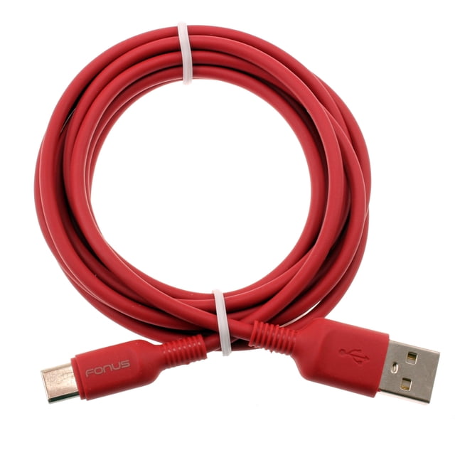 6ft USB-C Cable for Verve Snap, Iris Flip Phones - Red Charger Cord ...
