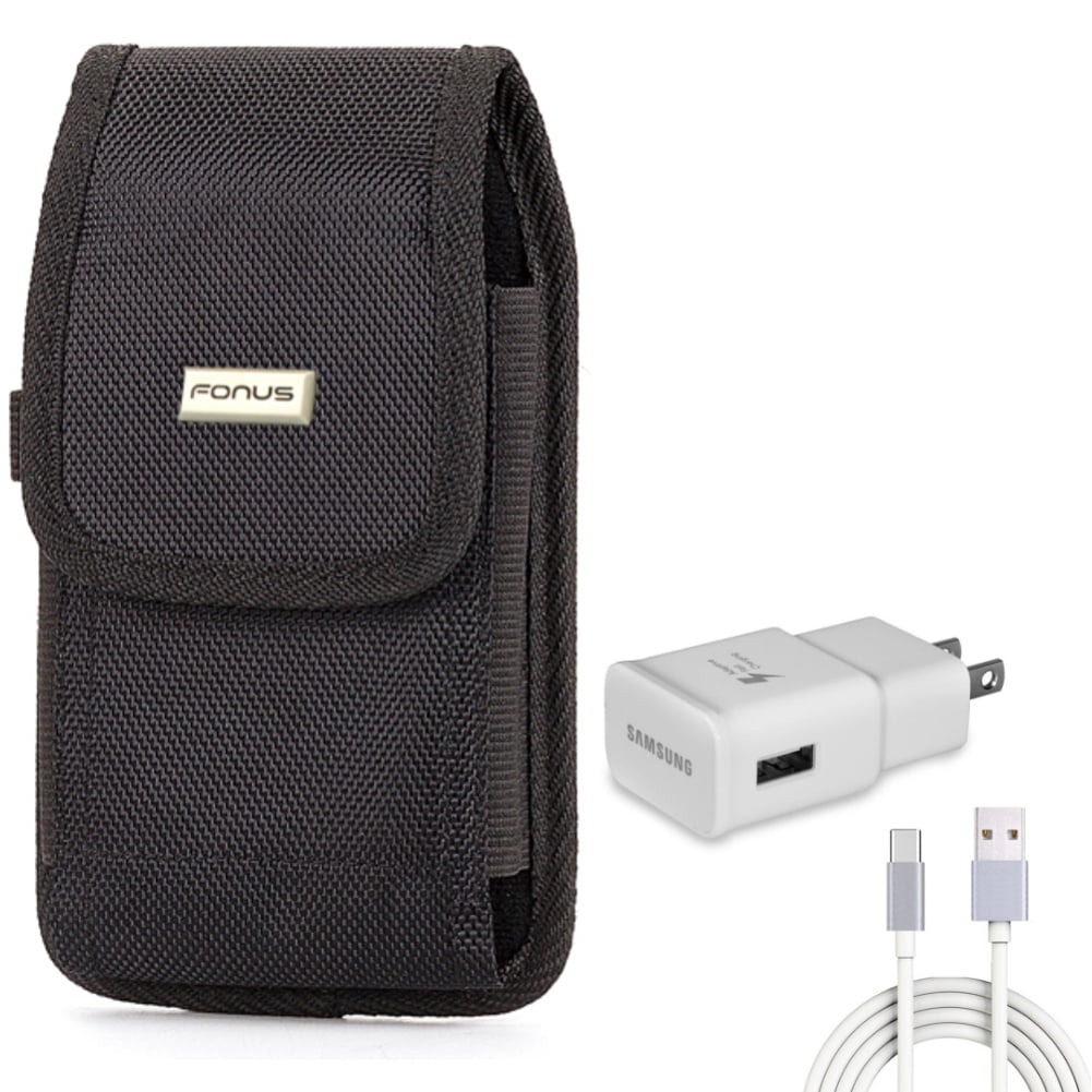 6ft USB Cable Type-C Fast Home Charger w Holster Rugged Case Belt Clip ...