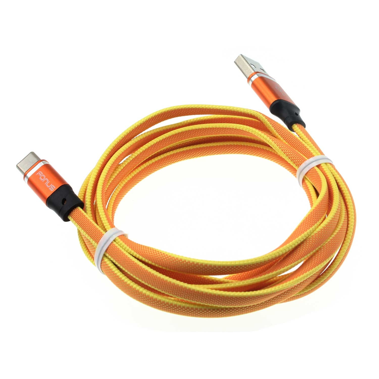 6ft USB Cable for T-Mobile REVVL Tab - Orange Type-C Charger Cord Power ...