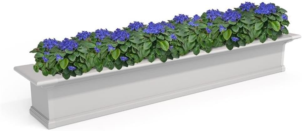 6ft Weatherproof Traditional Vinyl Window Box in White - Walmart.com