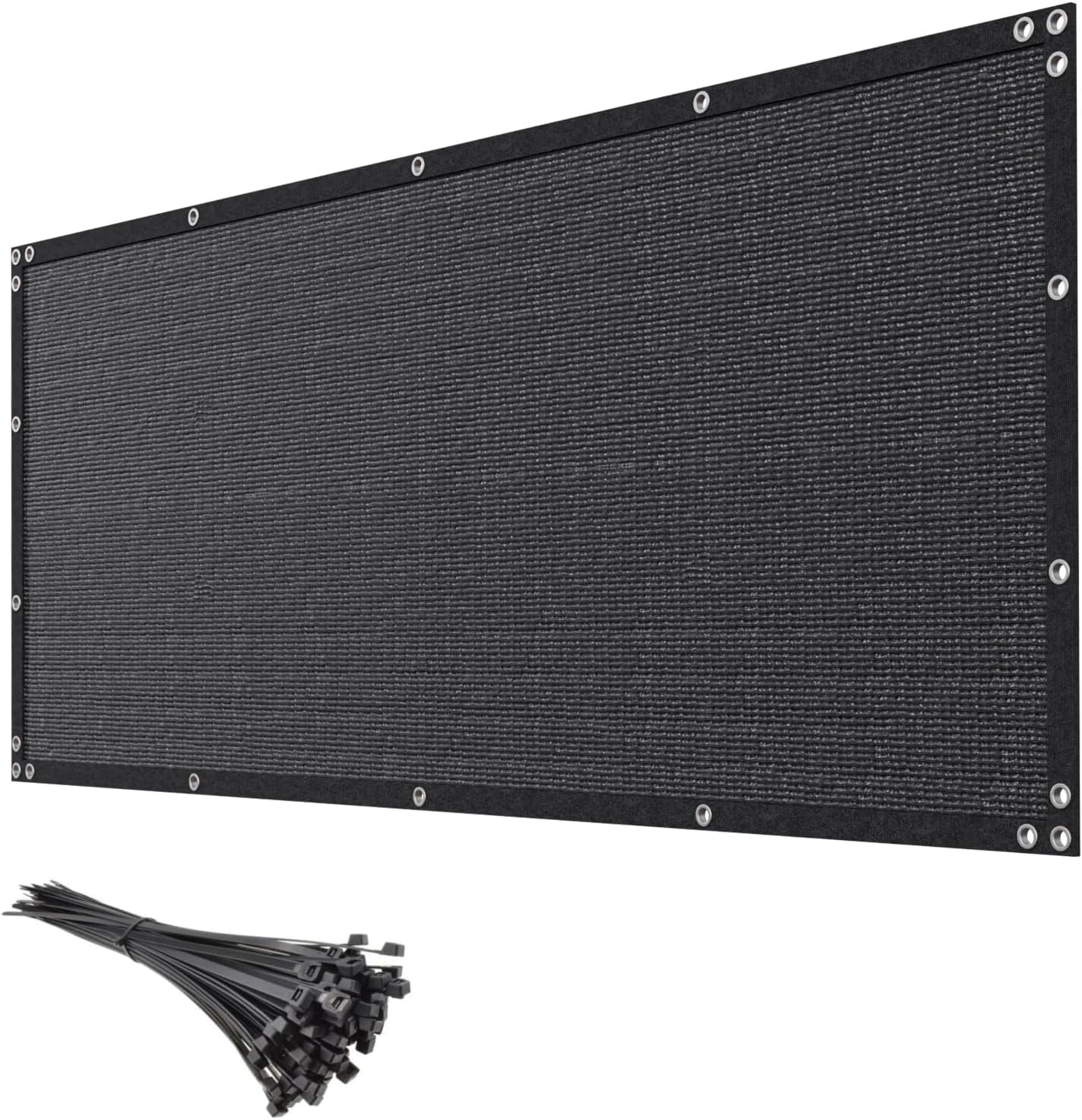 6ft x 100ft Black Privacy Screen Fence 90% Blockage Heavy Duty Fencing ...