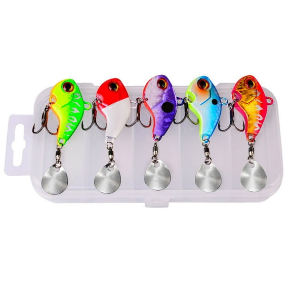 6g/10g Fishing Lures Metal VIB Baits Spinner Sinking Spoon Walleye Jigging Baits Fishing Tackle ...