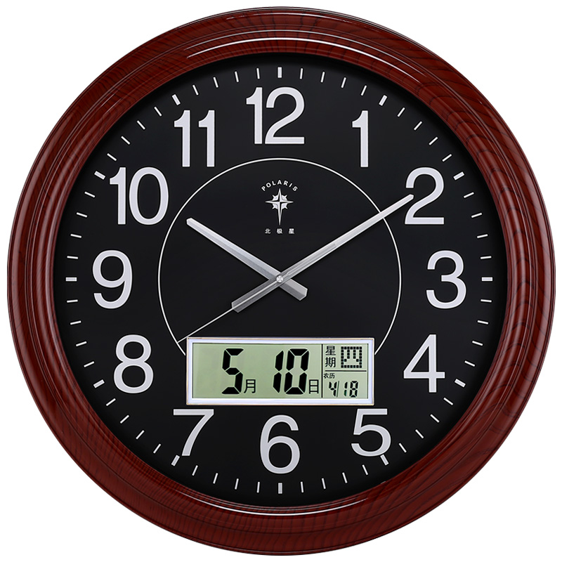 6ga24-Inch Radio Control Clock Wall Clock Size Office Clock Calendar ...