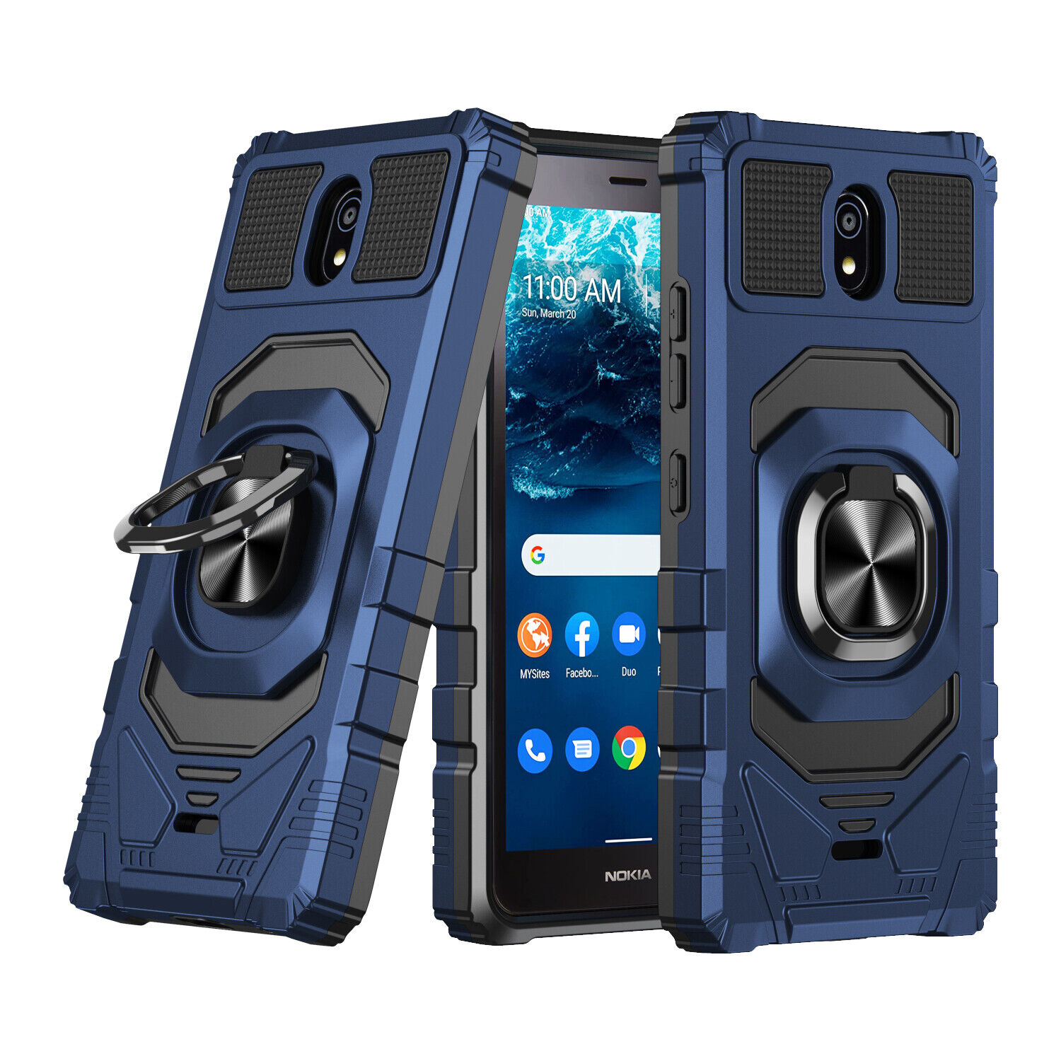 6goodeals Series For Nokia C100 Case with Tempered Glass Screen ...