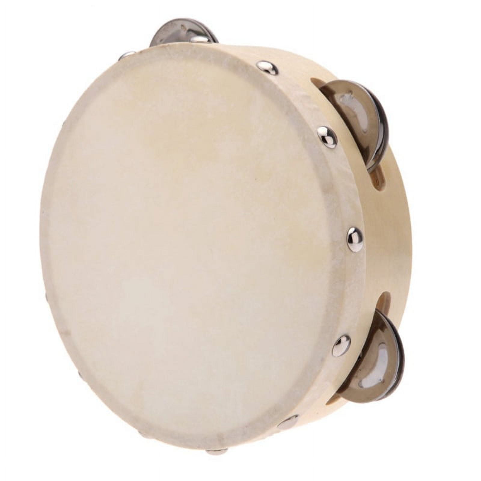 6in Hand Tambourine Drum Bell Metal Jingles Percussion Musical Toy for ...
