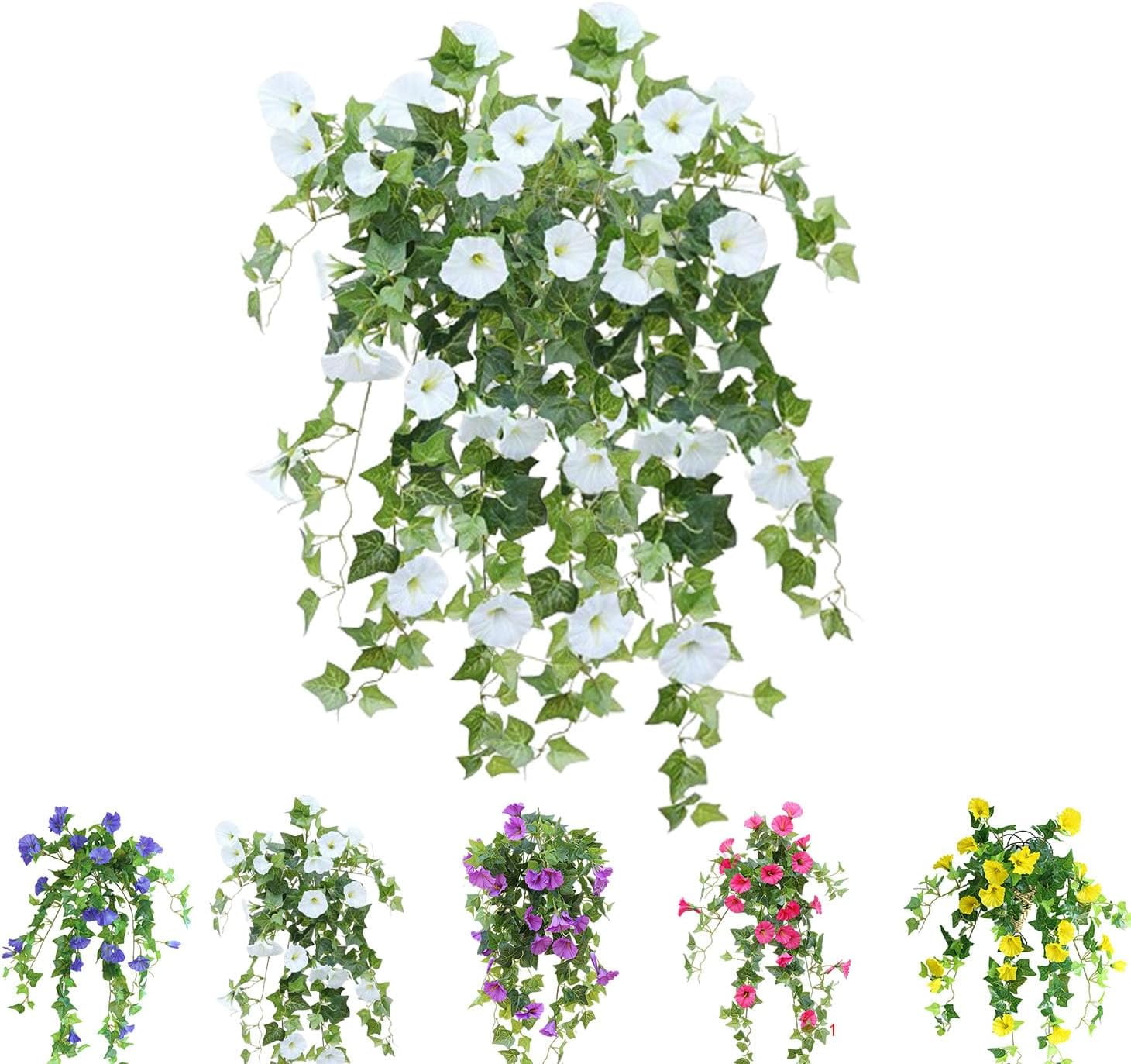 6in Uv Simulation Artificial Flower, Bunches Artificial Morning Glories ...