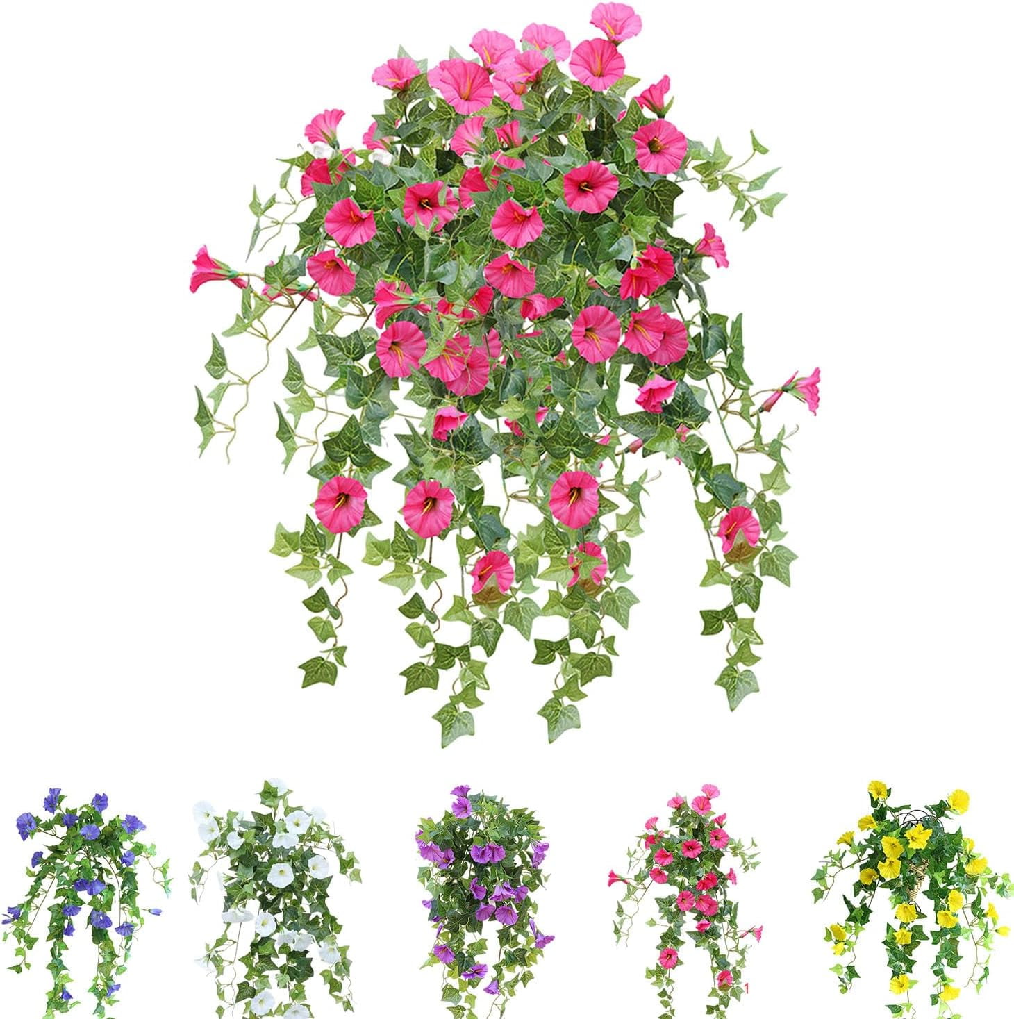 6in Uv Simulation Artificial Flower, Bunches Artificial Morning Glories ...