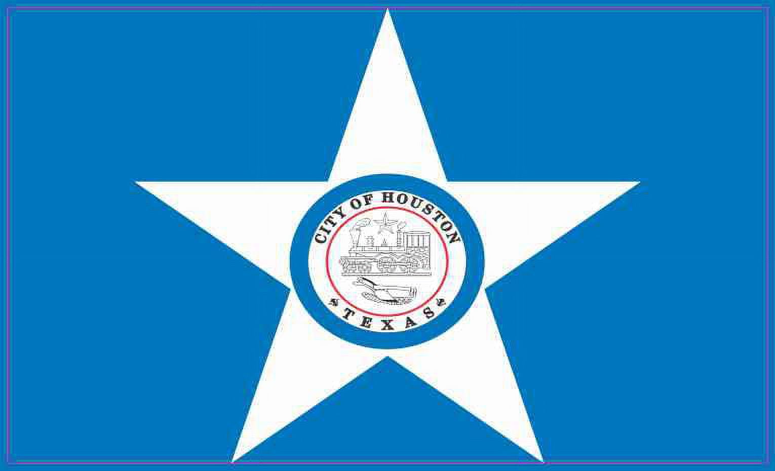 6in X 3in City Of Houston Texas Flag Sticker Vinyl Car Flags Bumper ...