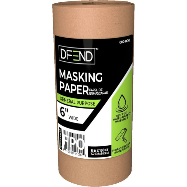 6in x 180 ft Kraft Masking Roll - Walmart.com