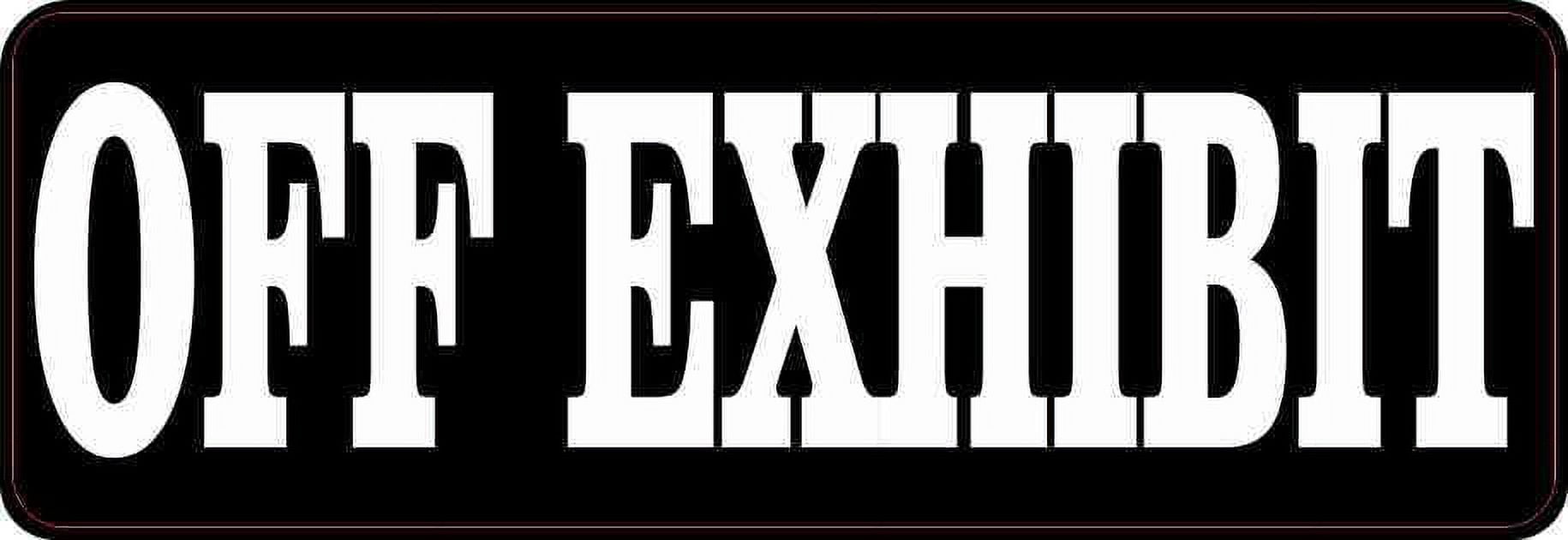 6in x 2in Off Exhibit Sticker Vinyl Museum Sign Gallery Label Stickers ...