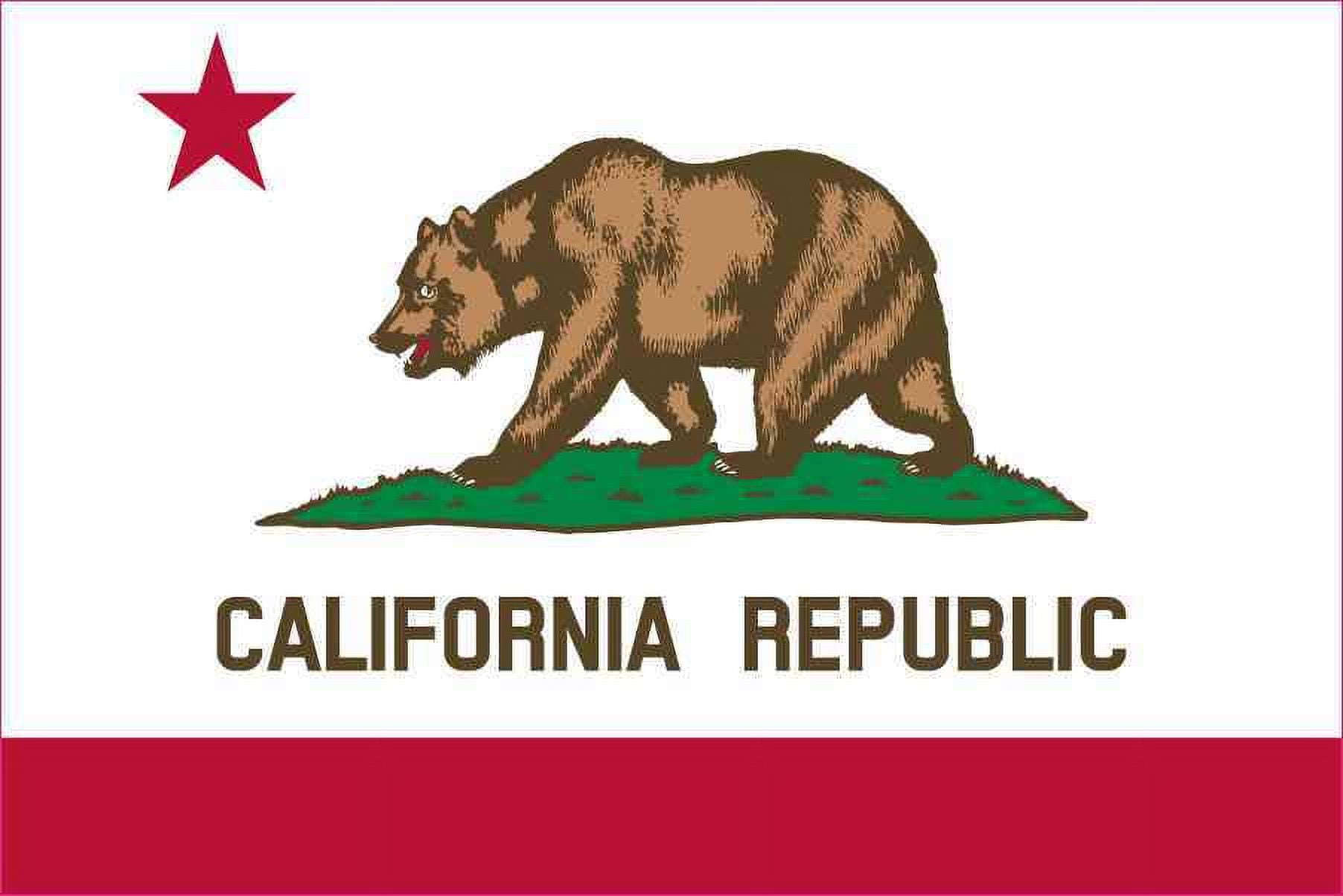6in x 4in California State Flag Bumper Sticker Decal Vinyl Window ...