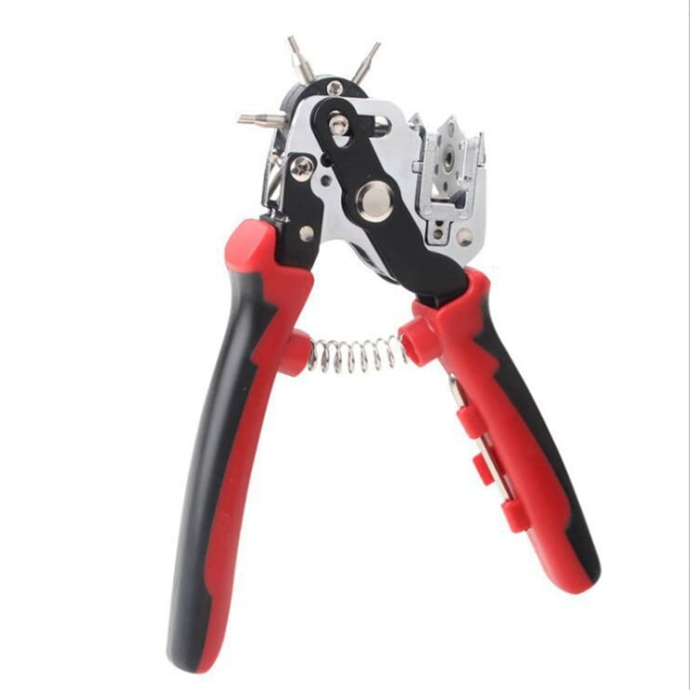 6in1 Heavy Hole Puncher Punch Pliers Opening Pliers for Straps Leather ...