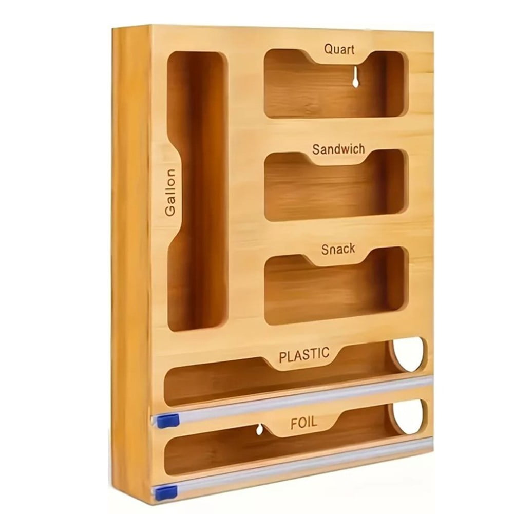 6in1 Organizer with Foil and Plastic Wrap Organizer with Cutter ...