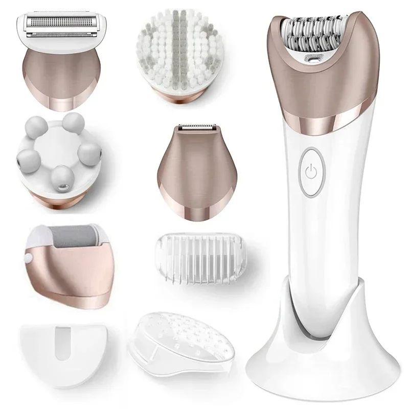 6in1 Set Electric Epilator Women Female Shaver Leg Body Hair Removal ...