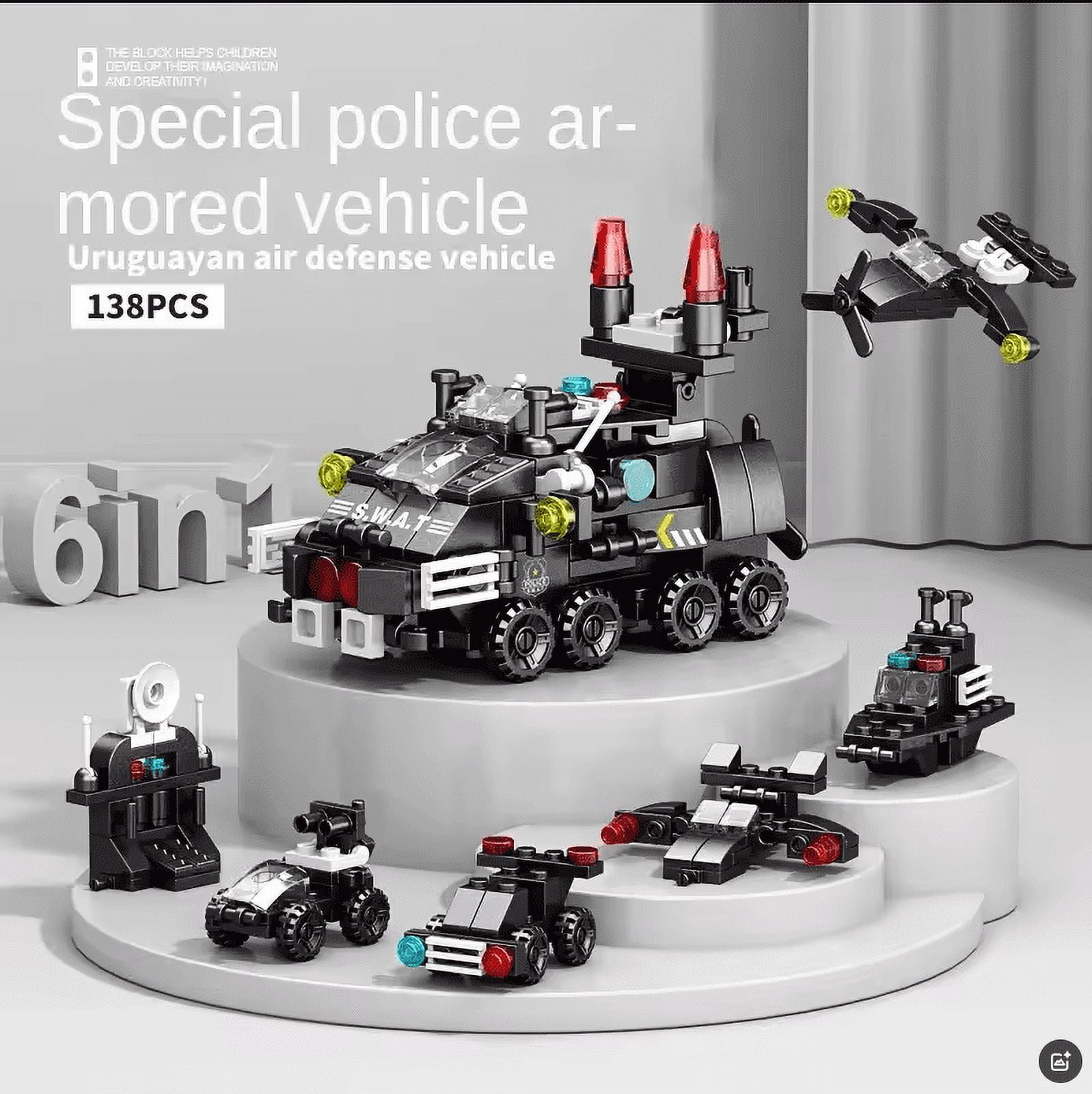 6in1 Transformable Robot Building Kit Engineering Car Truck Mech ...