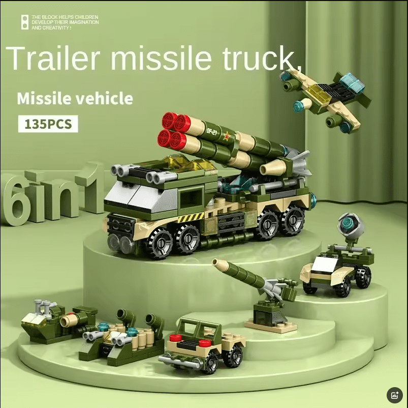 6in1 Transformable Robot Building Kit Engineering Car Truck Mech ...