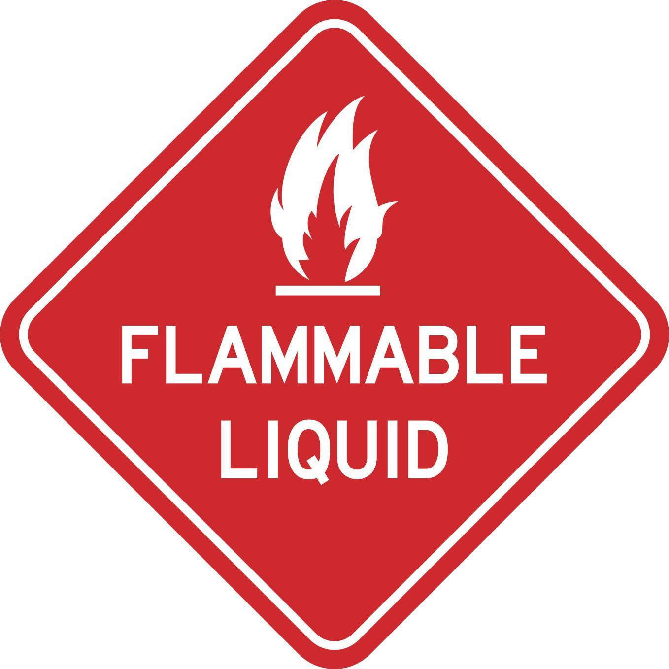 6inX6in Flammable Liquid Sticker Warning Decal Window Stickers Wall ...