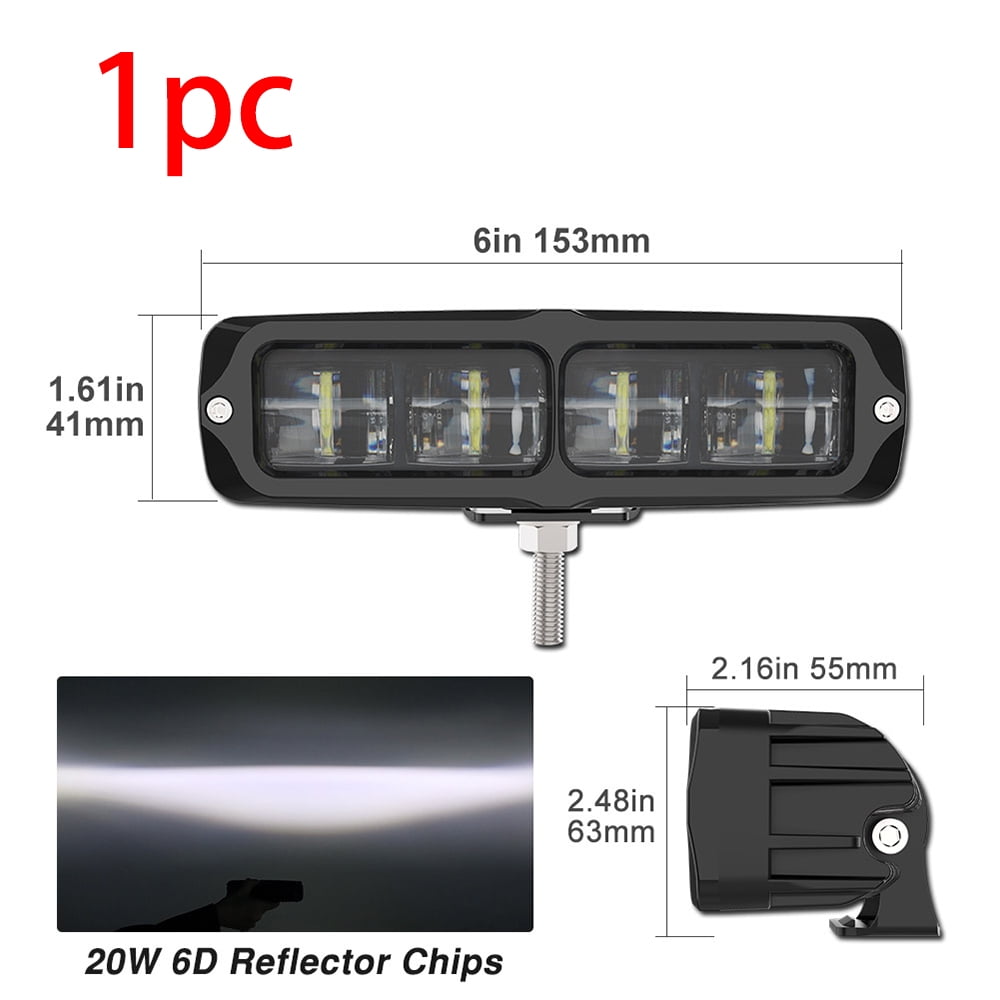 6inch 8D Spotlight Beam LED Light Bar work Light Offroad 12V 24V LED ...