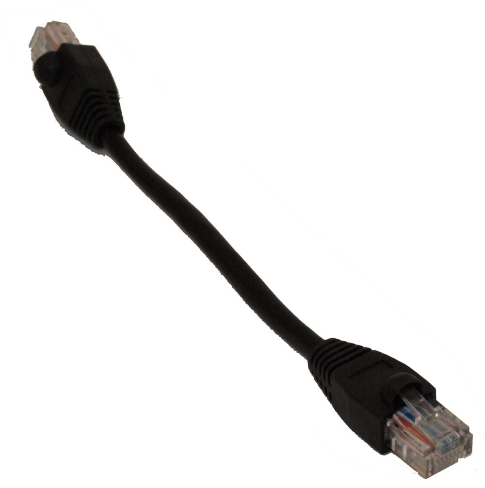 6inch Cat5E Ethernet RJ45 Patch Cable, Stranded, Snagless Booted, BLACK ...