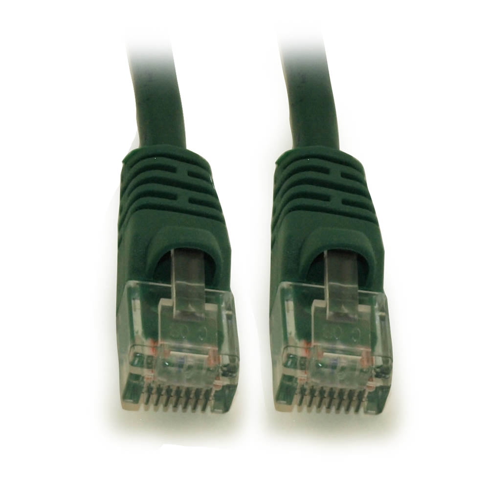 6inch Cat5E Ethernet RJ45 Patch Cable, Stranded, Snagless Booted, GREEN ...