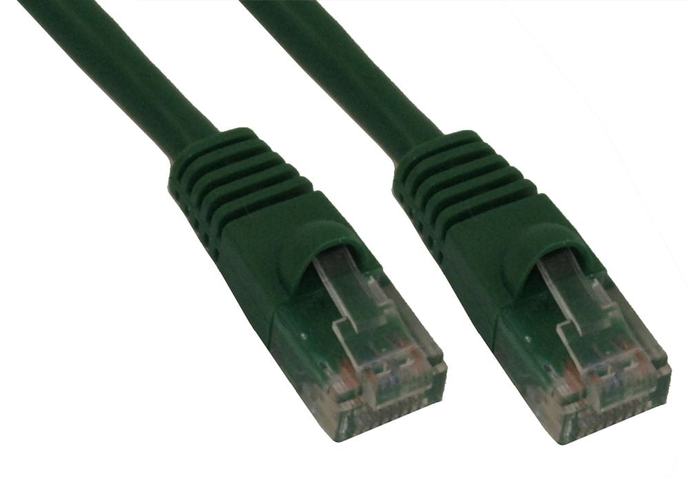 6inch Cat5E Ethernet RJ45 Patch Cable, Stranded, Snagless Booted, GREEN ...