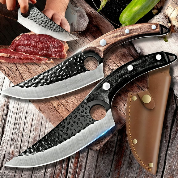 6PCS Stainless Steel Professional Kitchen Chef Knife Set Handmade ...