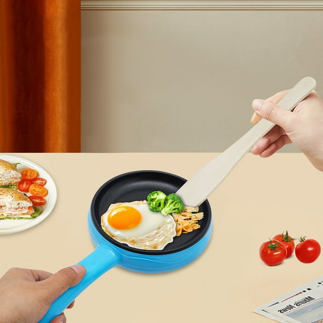 6inch Non-Stick Electric Skillet, Blue Mini Frying Pan, Cuisine ...