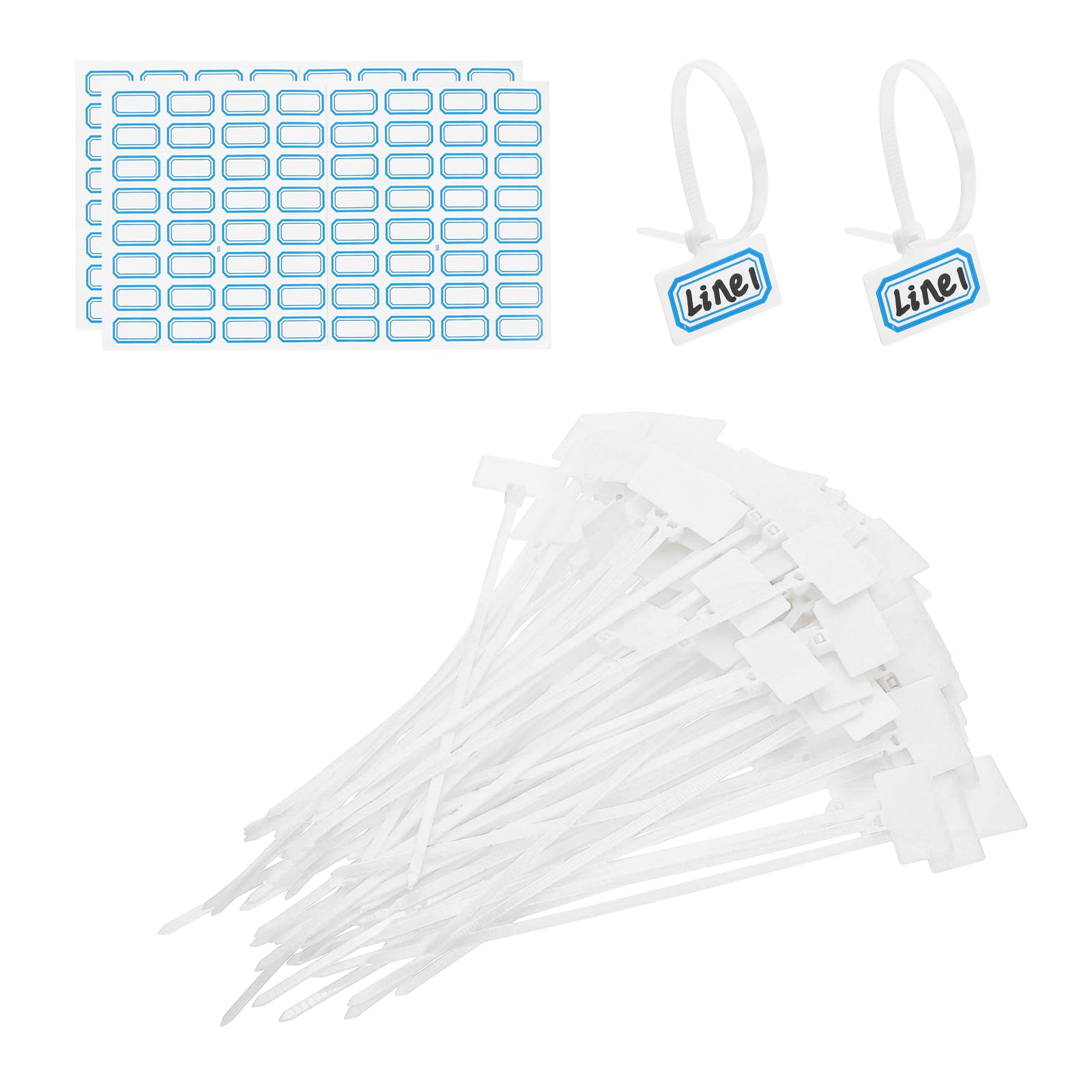 6inch Zip Ties, 100pcs Cable Ties Tags Nylon Wire Marking Label Self ...