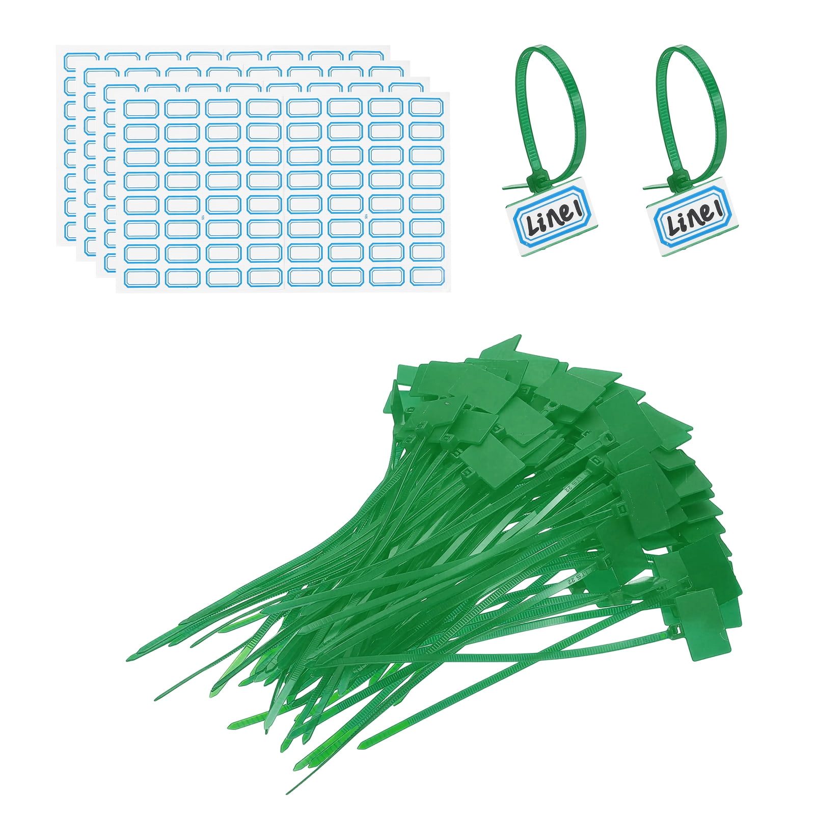 6inch Zip Ties, 200pcs Cable Ties Tags Nylon Wire Marking Label Self ...