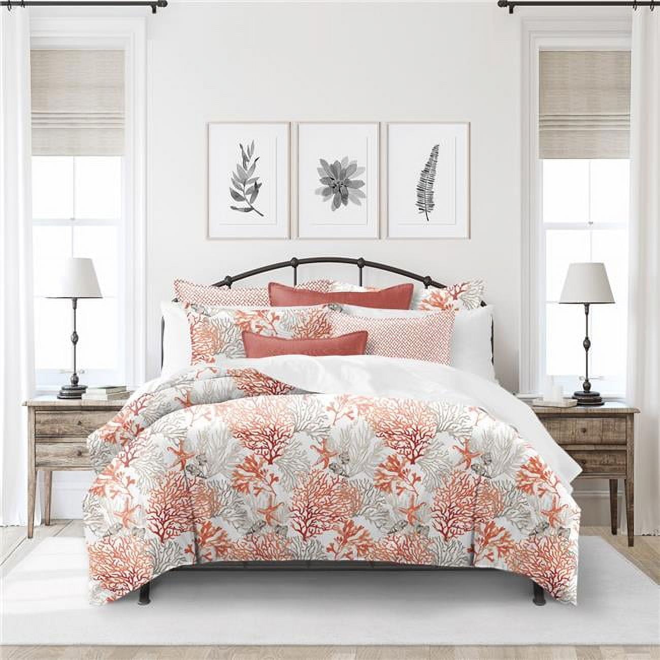 6ix Tailors Fine Linens Reef Coral Comforter Set Queen - Walmart.com