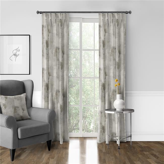 6ix Tailors Thiago Linen Marble Pinch Pleat Drapery Panel, Taupe - 20 x ...