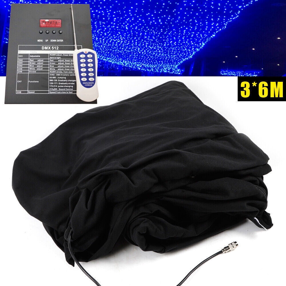 6m/19.69ft*3M/9.84ft White Blue LED Star Curtain Drape Stage Starlit ...