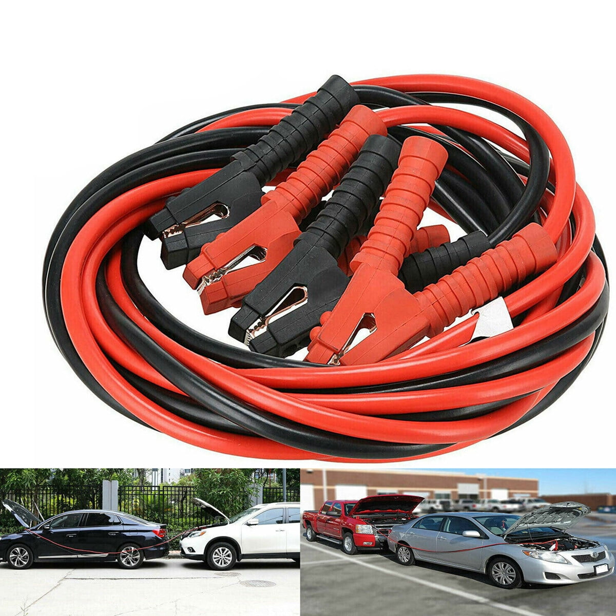 6m 3000A Car Battery Power Emergency Cable Jump Start Power Wire Copper ...