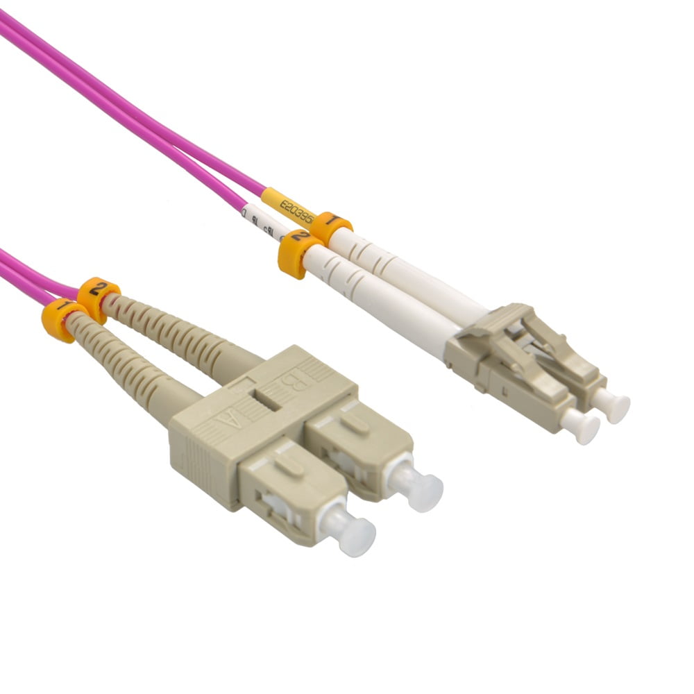 6m LC/UPC SC/UPC OM4 Multimoide Duplex Erika Violet Fiber Optic Patch ...